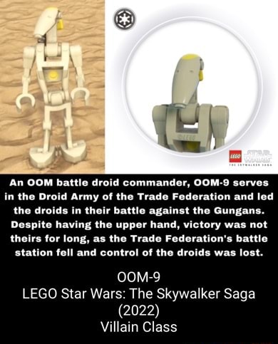 An OOM battle droid commander, OOM-9 serve: in the Droid Army of the ...