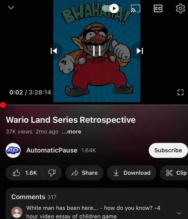 Wario Land Series Retrospective views ago ...more AutomaticPause 1.64K ...