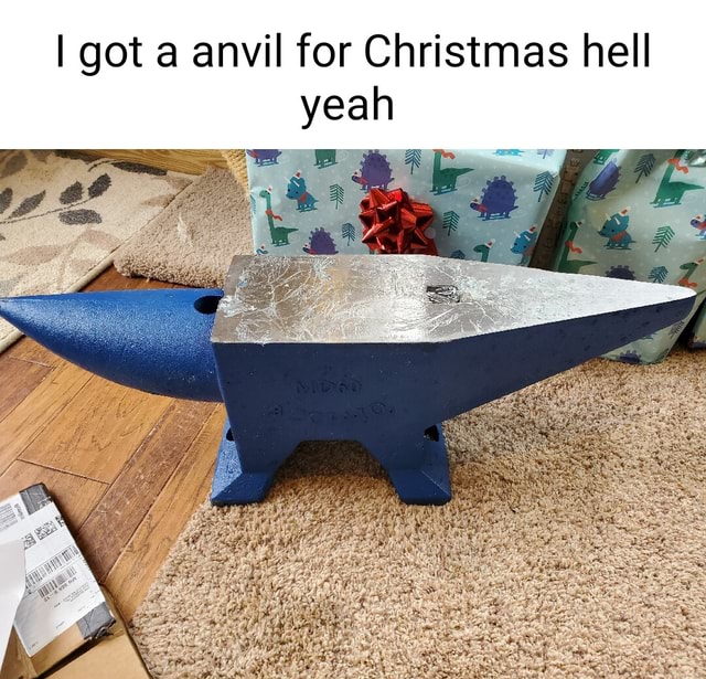 I got a anvil for Christmas hell yeah - iFunny