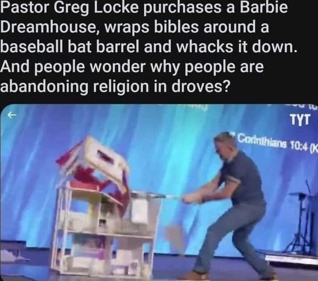 Astor Greg Locke purchases a Barbie Dreamhouse, wraps bibles around a ...