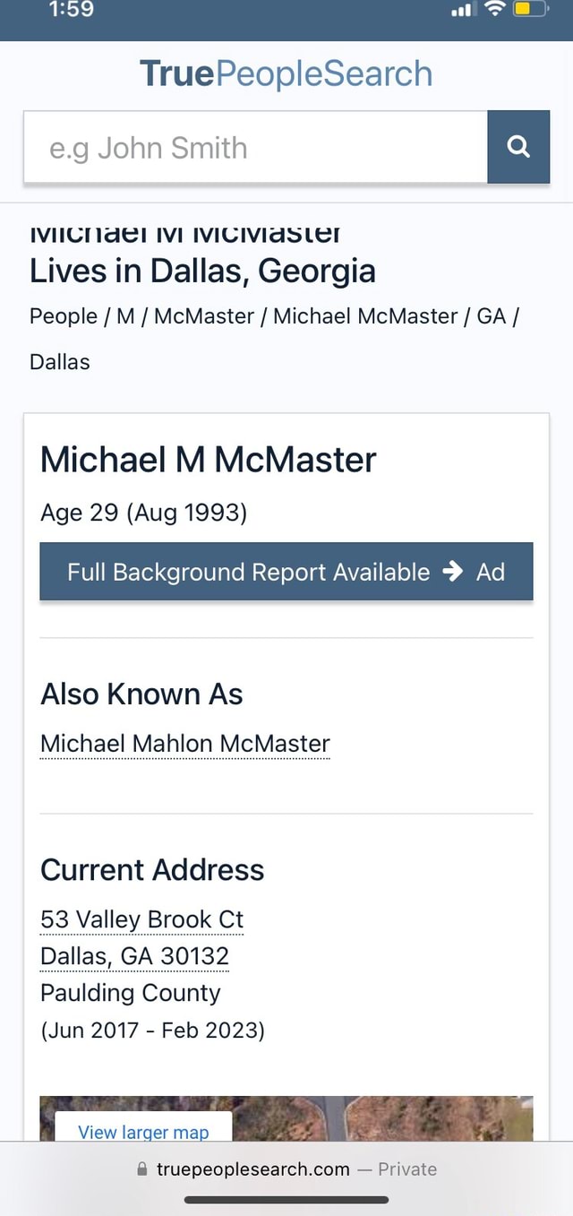 TruePeopleSearch e.g John Smith IVICIIACL IVE IVICIVIASLer Lives in ...