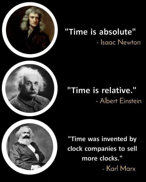 "Time is absolute" - Isaac Newton "Time is relative." - Albert Einstein ...