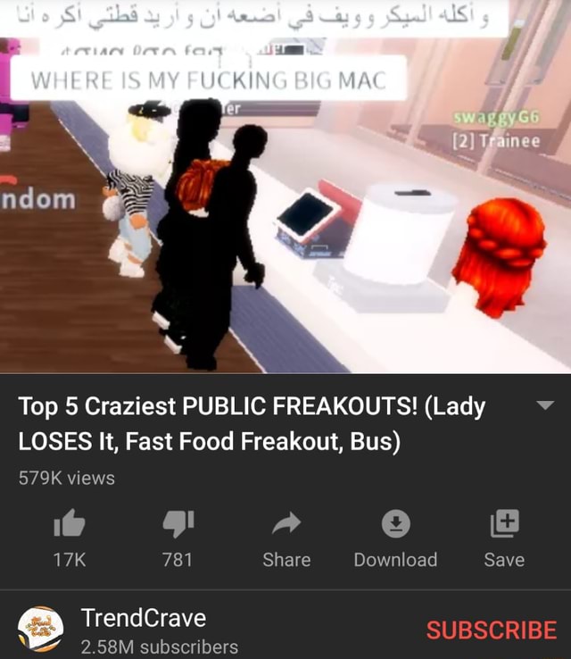 Top 5 Craziest PUBLIC FREAKOUTS! (Lady LOSES It, Fast Food Freakout ...