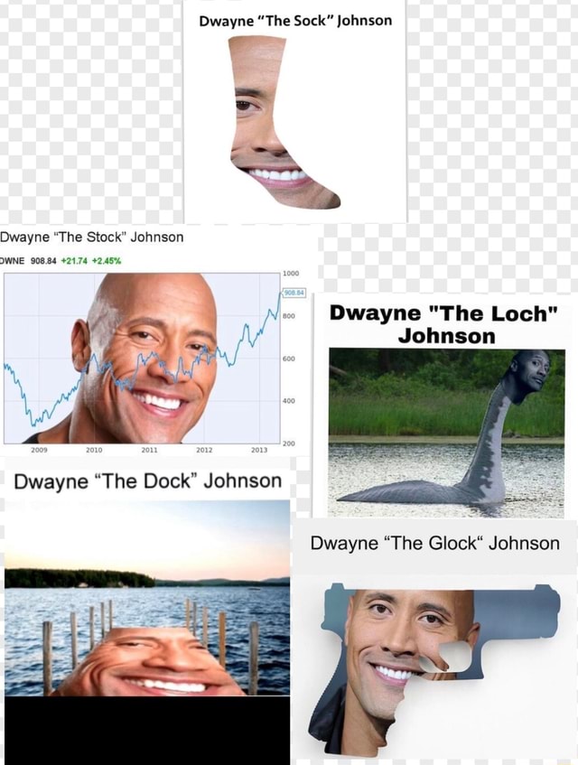 Dwayne "The Sock" Johnson DWNE 908 84 02174 +2 457. Dwayne "The Loch ...