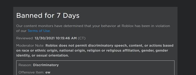 Banned for 7 Days Our content monitors have determined that your ...