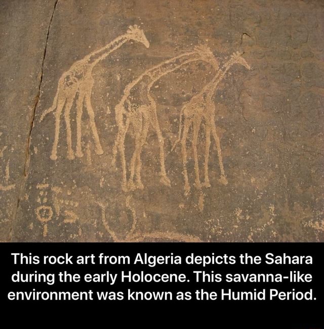 This rock art from Algeria depicts the Sahara during the early Holocene ...