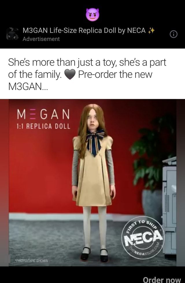 M3GAN Life-Size Replica Doll by NECA Advertisement Shes more than just ...