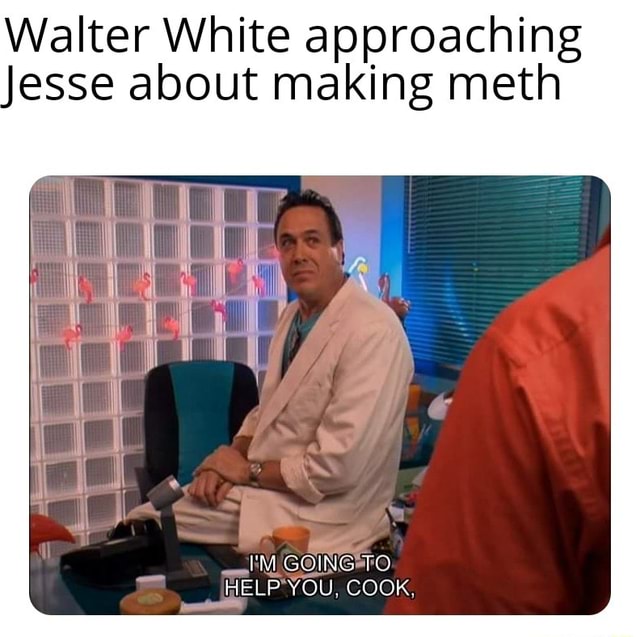 Walter White approaching esse about making meth IM GOING TO HELP YOU ...