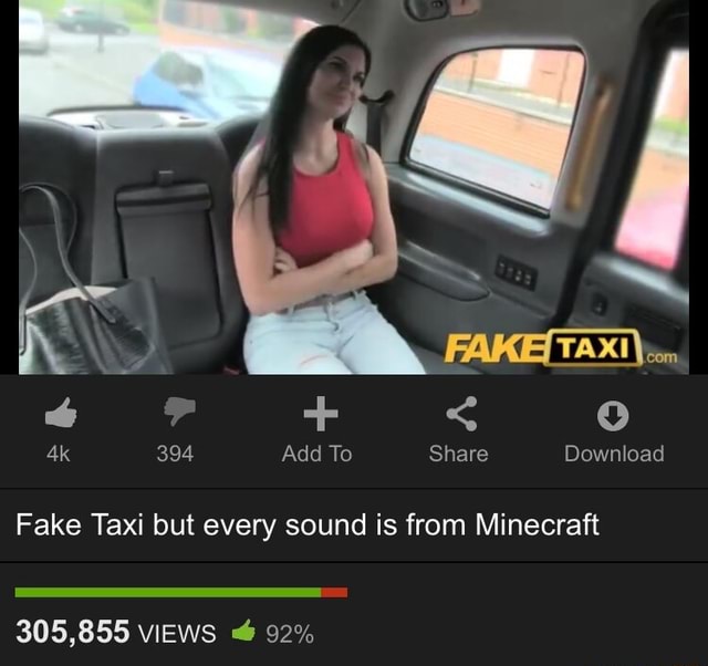 Fake Taxi but every sound is from Minecraft - iFunny