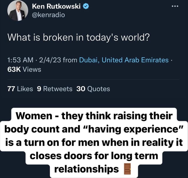Ken Rutkowski @ @kenradio What is broken in today's world? AM from ...