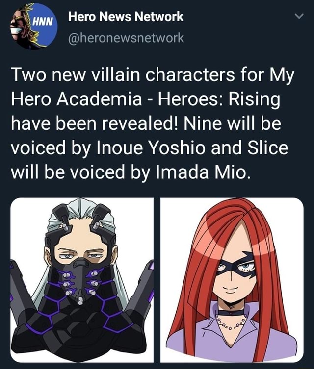 F x;! HNN Hero News Network Two new villain characters for My Hero ...