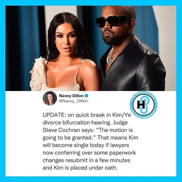 Nancy Dillon UPDATE: on quick break in divorce bifurcation hearing ...