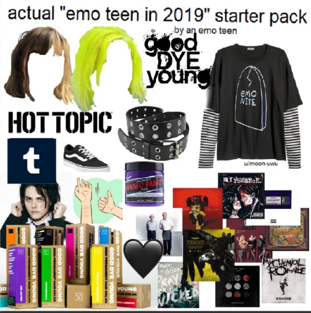 Actual "emo teen in 2019" starter pack - iFunny