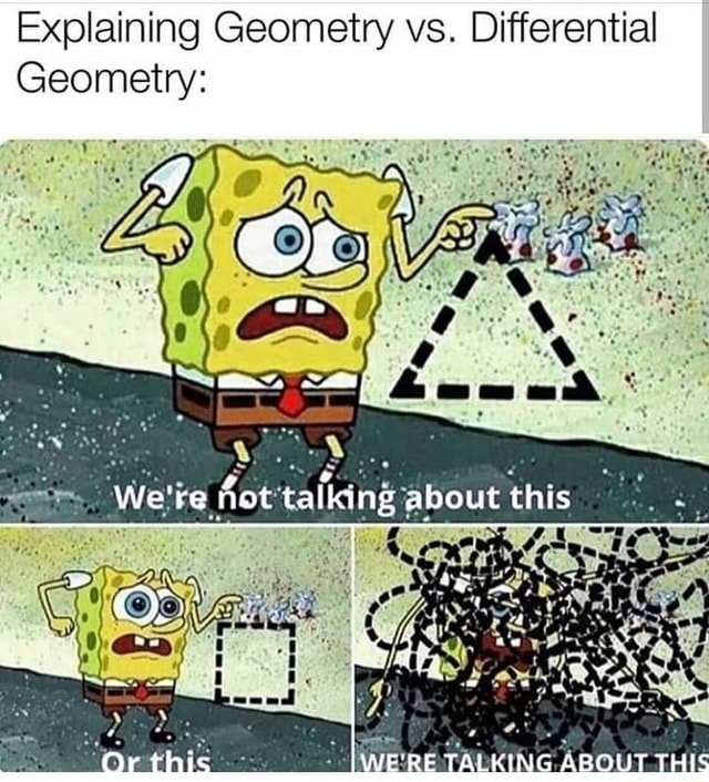 Explaining Geometry vs. Differential Geometry: - iFunny