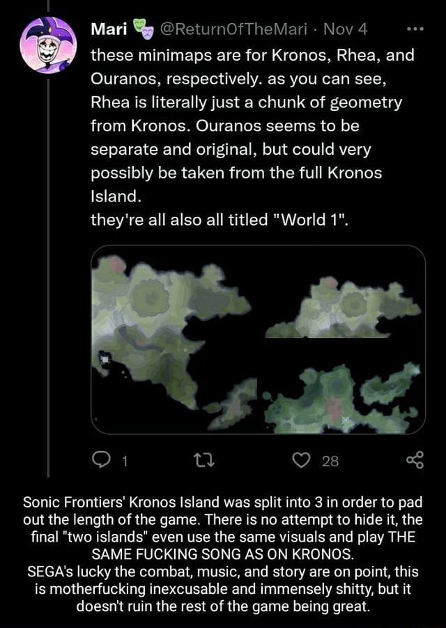 Mari @ReturnOfTheMari - Nov 4 these mi are for Kronos, Rhea, and ...