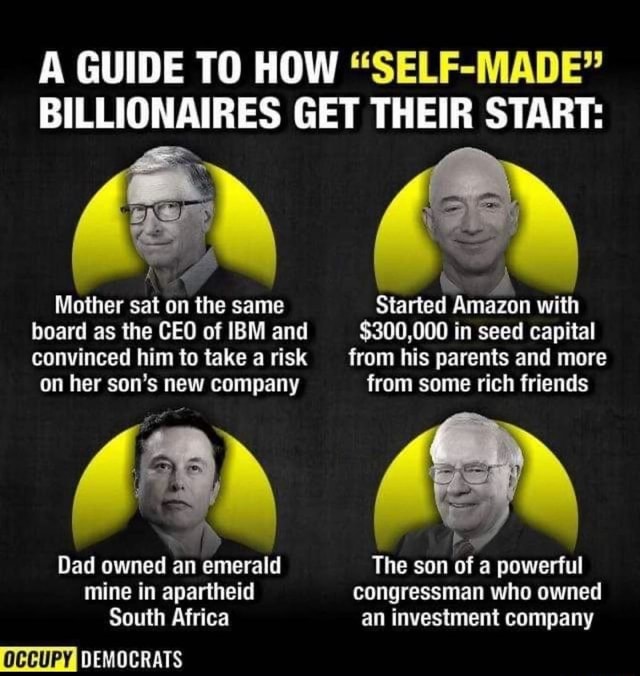 A GUIDE TO HOW "SELF-MADE" BILLIONAIRES GET THEIR START: Le A Mother ...
