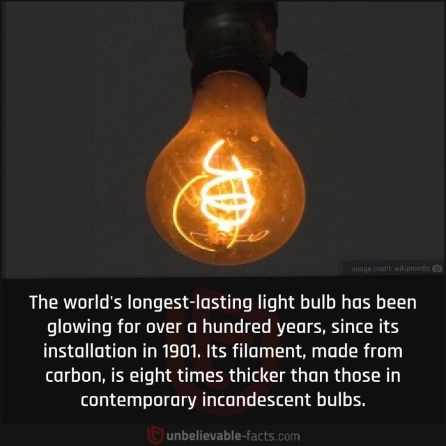 N/A - The world's longest-lasting light bulb has been glowing for over ...
