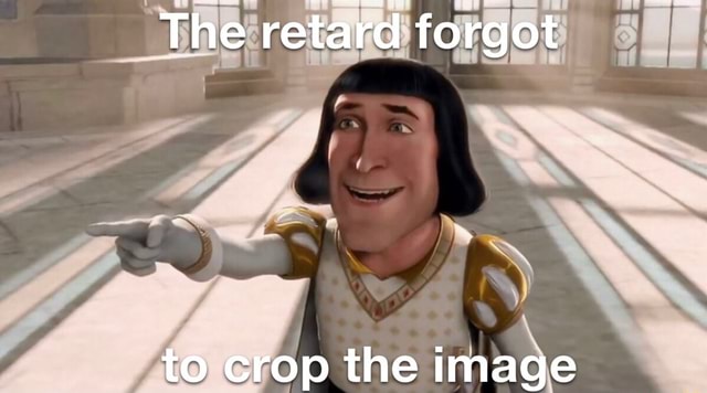 The retard forgot to crop the image - iFunny