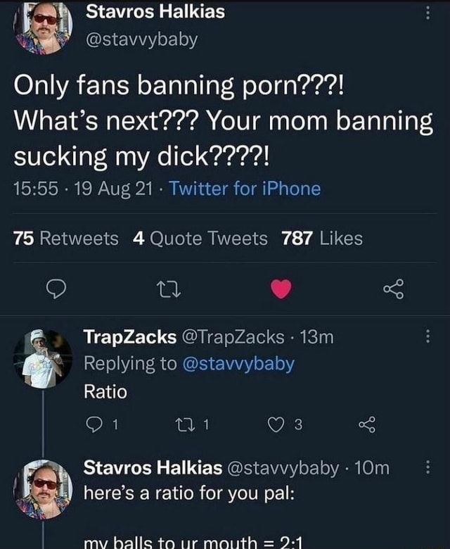 Stavros Halkias Only Fans Banning Porn Whats Next Your Mom