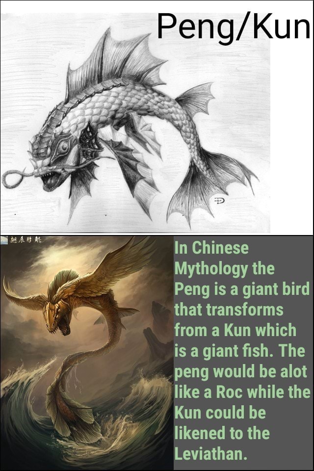 In Chinese Mythology the Peng is a giant bird that transforms from a ...