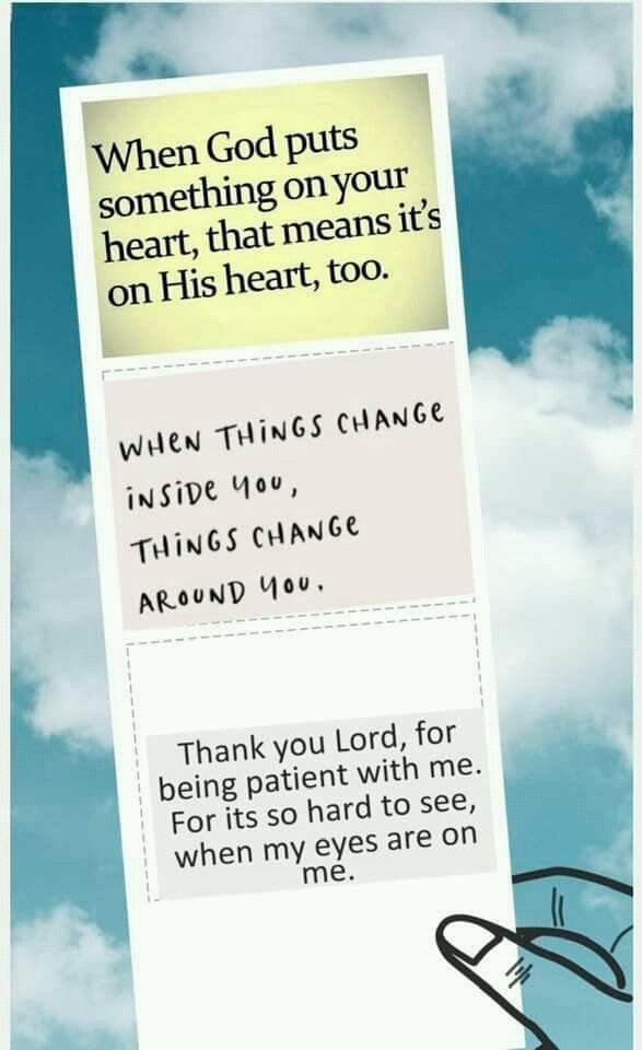 - SS When God puts something on your heart, that means it's on His ...