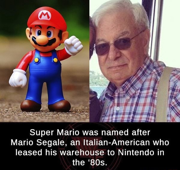 Super Mario was named after Mario Segale, an Italian-American who ...