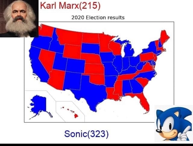Karl Marx(215) 2020 Election results Sonic(323) - iFunny