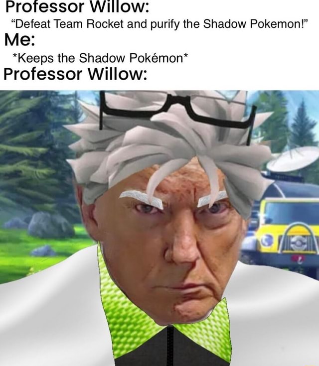 Proressor Willow: "Defeat Team Rocket and purify the Shadow Pokemon ...