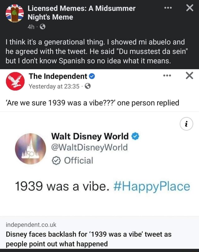 Licensed Memes: A Midsummer Night's Meme I think it's a generational ...