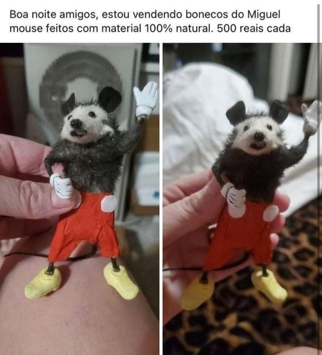 Boa noite amigos, estou vendendo bonecos do Miguel mouse feitos com ...