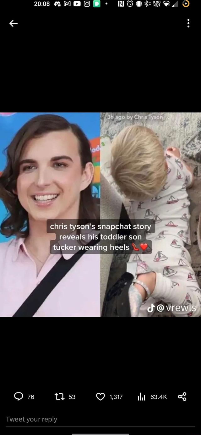 NOW by chris tyson's snapchat story reveals his toddler son tucker ...