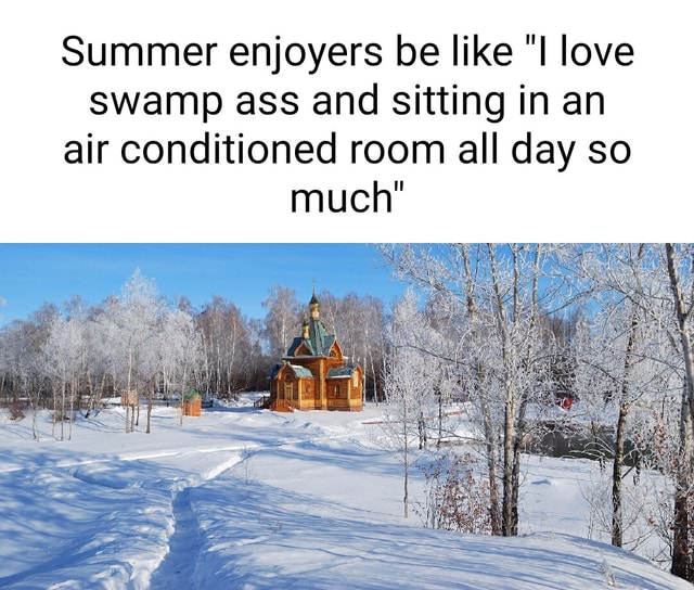 Summer enjoyers be like "I love swamp ass and sitting in an air ...