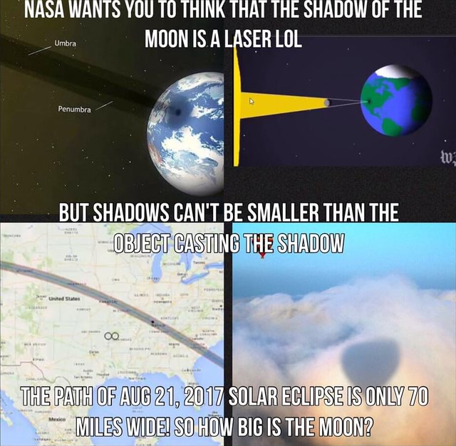 NASA WANTS YOU TO THINK THAT THE SHADOW OF THE MOON IS A LASER LOL BUT ...