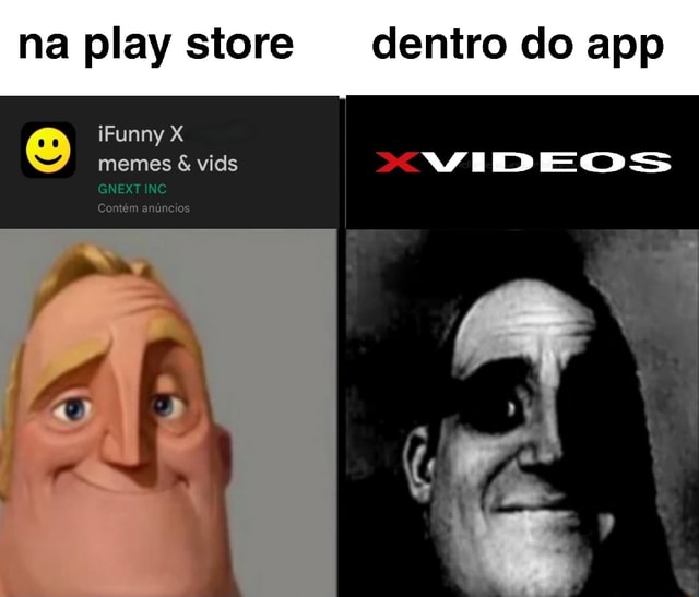 Na play store dentro do app iFunny X memes & vids GNEXT INC Contem ...