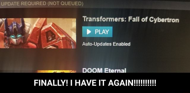Transformers: Fall of Cybertron DOOM Eternal - FINALLY! I HAVE IT AGAIN ...