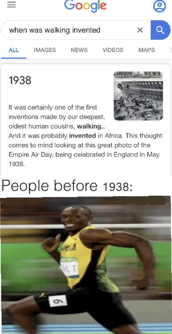 When was walking invented >