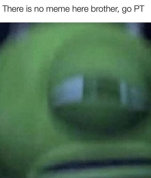 There is no meme here brother, go PT - iFunny