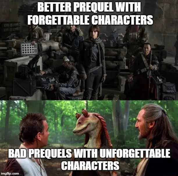 BETTER PREQUEL WITH FORGETTABLE CHARACTERS BAD PREQUELS WITH ...