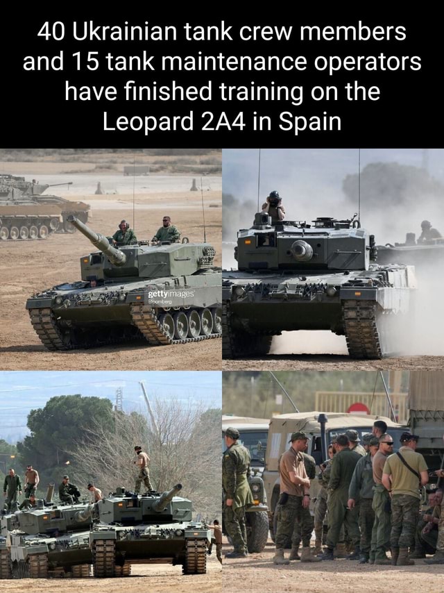 40 Ukrainian tank crew members and 15 tank maintenance operators have ...