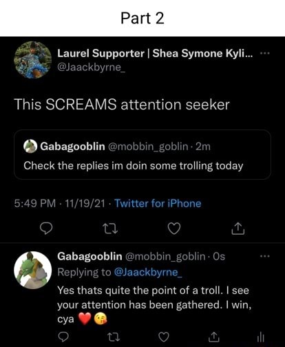 Part Laurel Supporter I Shea Symone Kyli... This SCREAMS attention ...