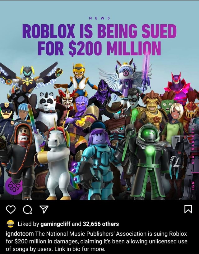 NEw sS ROBLOX IS BEING SUED FOR $200 MILLION Liked by gamingcliff and ...