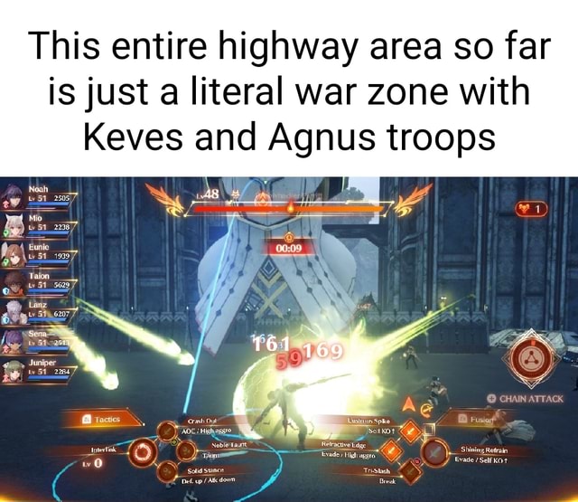 This entire highway area so far is just a literal war zone with Keves ...