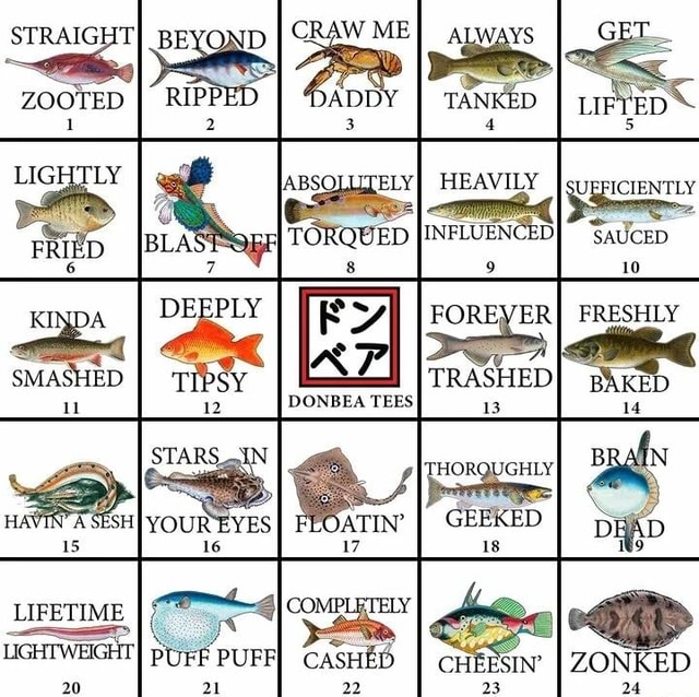 BE I CRAW ME ZOOTED RIP! LIFTED 1 5 LIGHTLY ABSOLUTELY I HEAVILY I ...