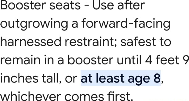 Booster seats - Use after outgrowing a forward-facing harnessed ...