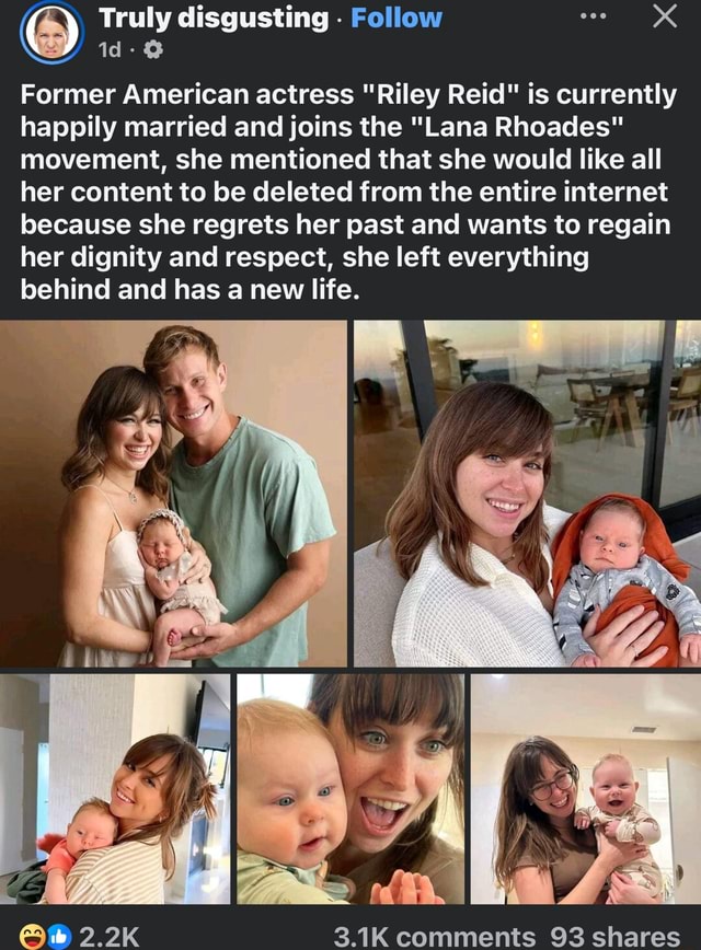 Truly disgusting Follow XK Id Former American actress "Riley Reid" is ...