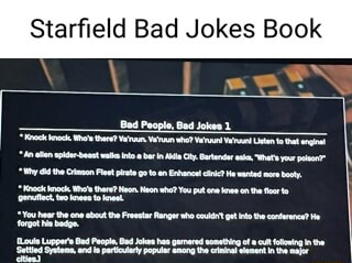 Starfield Bad Jokes Book ers ed he ge - iFunny