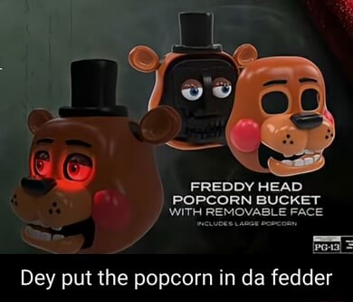 FREDDY HEAD POPCORN BUCKET WITH REMOVABLE FACE Por = Dey put the ...