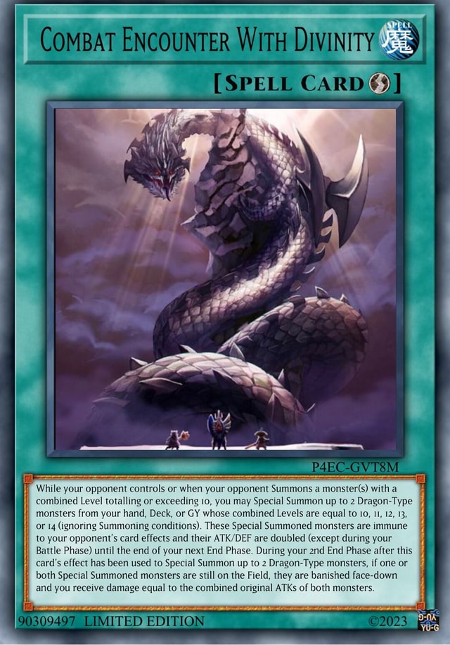 CONBAT ENCOUNTER CARD While your opponent controls or when your ...