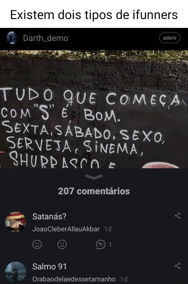 Existem dois tipos de ifunners Darth demo TUDO Que Começa E BoM. I ... Existem dois tipos de ifunners Darth demo TUDO Que Começa E BoM. I ...