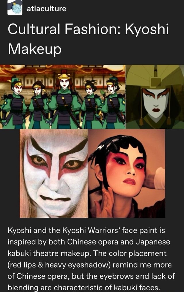 Atlaculture Cultural Fashion: Kyoshi Makeup I Kyoshi and the Kyoshi ...